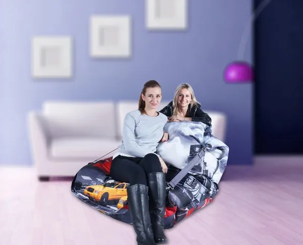 Beanbag Designový sedací vak 189x140 City s popruhy