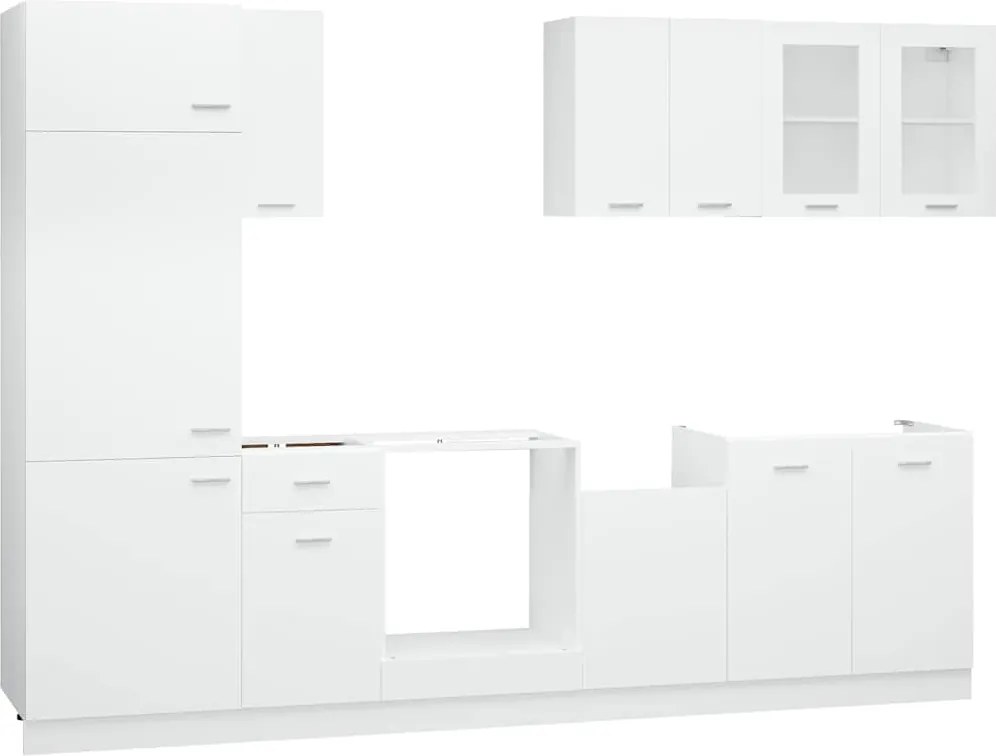 8dílná sada kuchyňských skříněk "Lyon" bílá, dřevěné 3067639