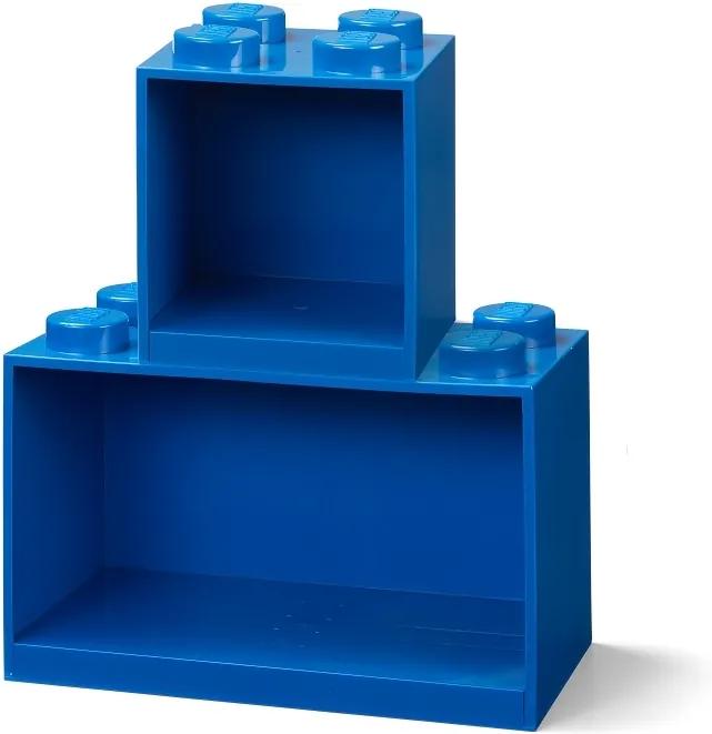 Lego, Sada nástěnných polic Brick Set, 2ks | modrá