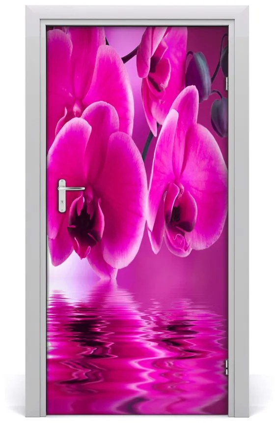 Fototapeta samolepící Růžová orchidej 85x205 cm