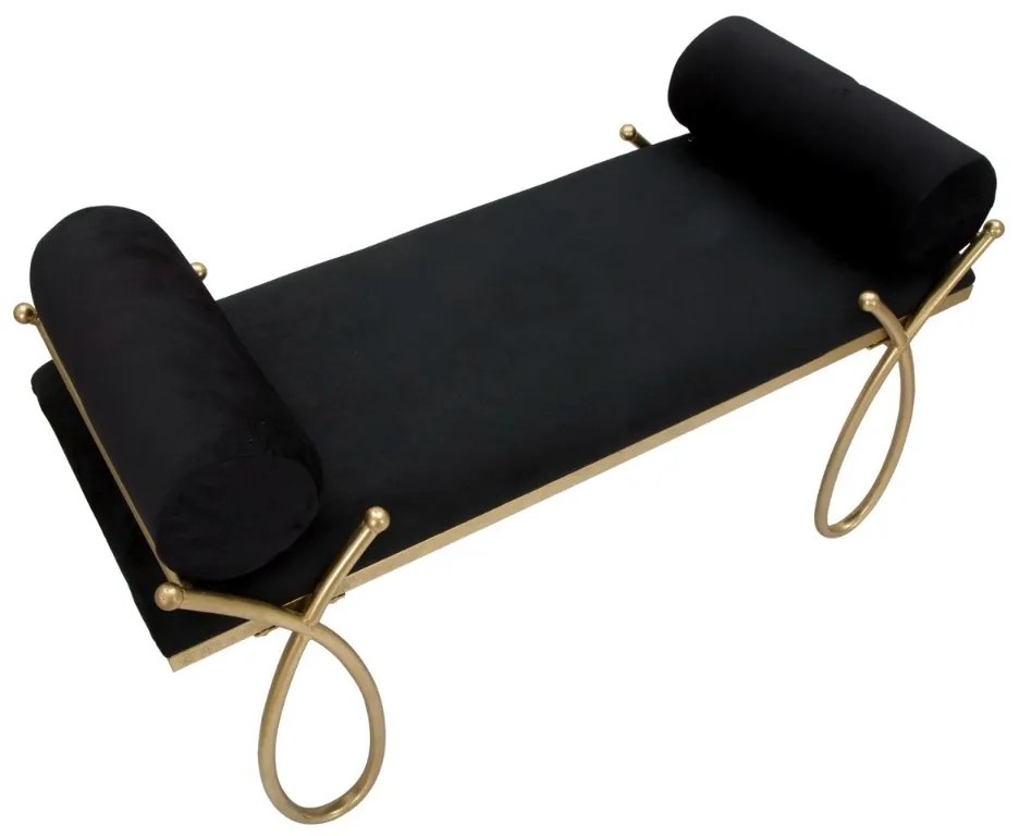 Designová lavice Nancilea 112,5 cm černá