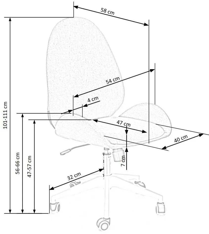 Kancelářské křeslo Cobby, šedá