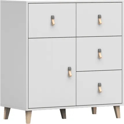 IDZ Komoda FIGO 4S1D 03, 90 cm Bílá