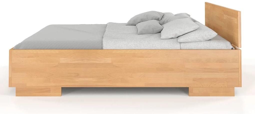 Prodloužená postel s úložným prostorem Bergman - buk   , Buk přírodní, 200x220 cm