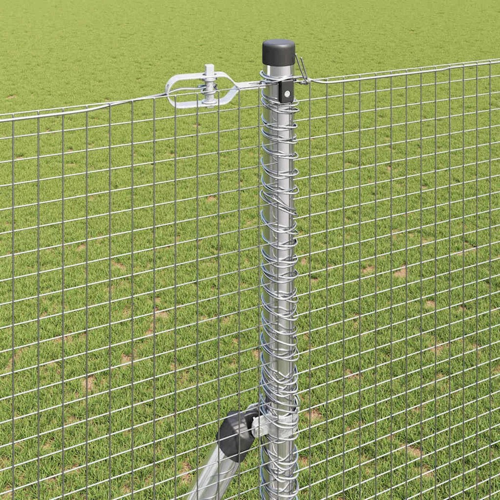 Zemní upevnění svařované drátěné ploty 10 x 1,5 m Stříbrná 3351585