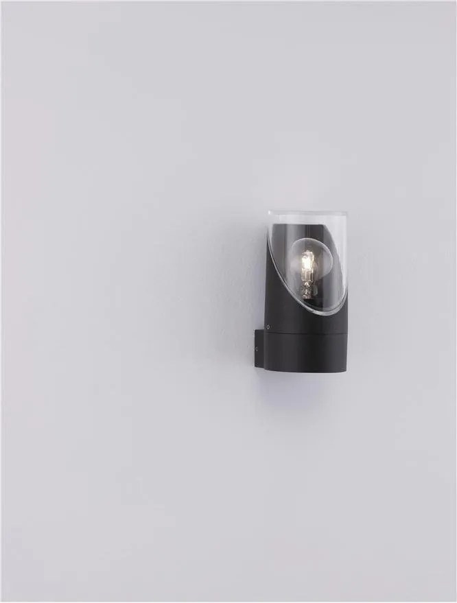 NV 9492720 Venkovní nástěnné svítidlo SELENA antracitový hliník a čirý akryl E27 1x12W 220-240V bez žárovky IP65 - NOVA LUCE