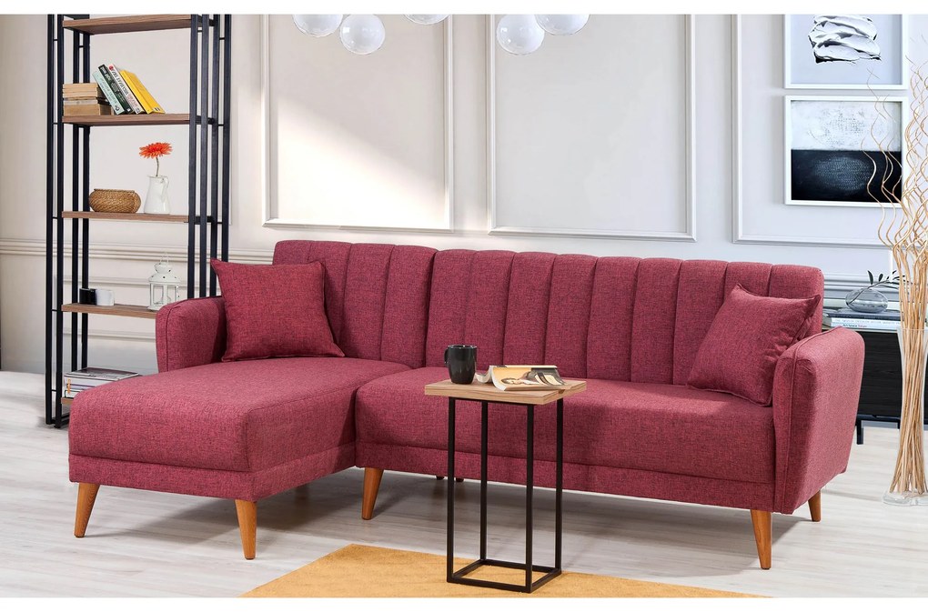 Atelier del Sofa rozkládací rohová pohovka AQUA růžová levý roh 867UNQ1435