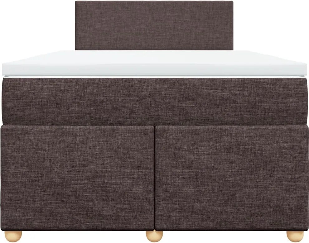 Box spring postel s matrací tmavě hnědá 120x200 cm textil 3288943