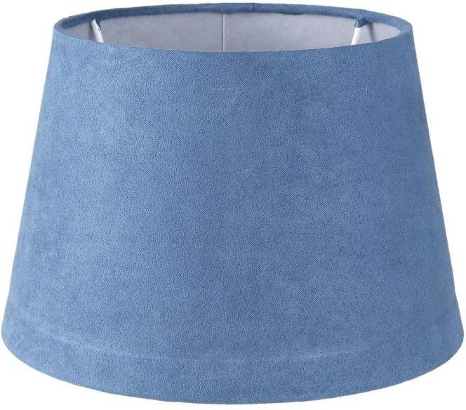 Modré textilní stínítko na lampu - 20 x 13 cm