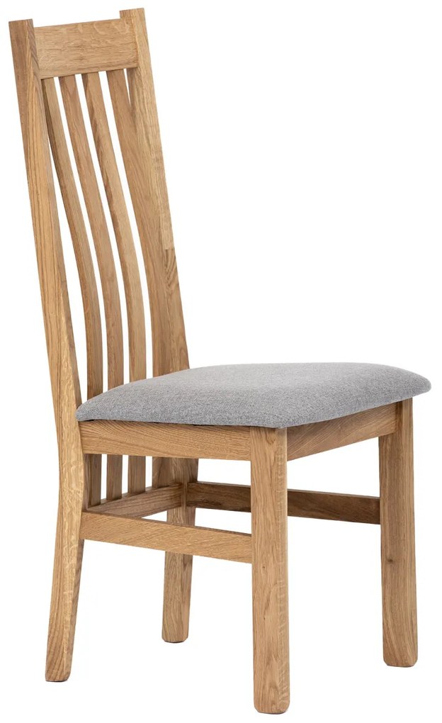 Dřevěná jídelní židle C-2100 SIL2 látka stříbrná, masiv dub přírodní