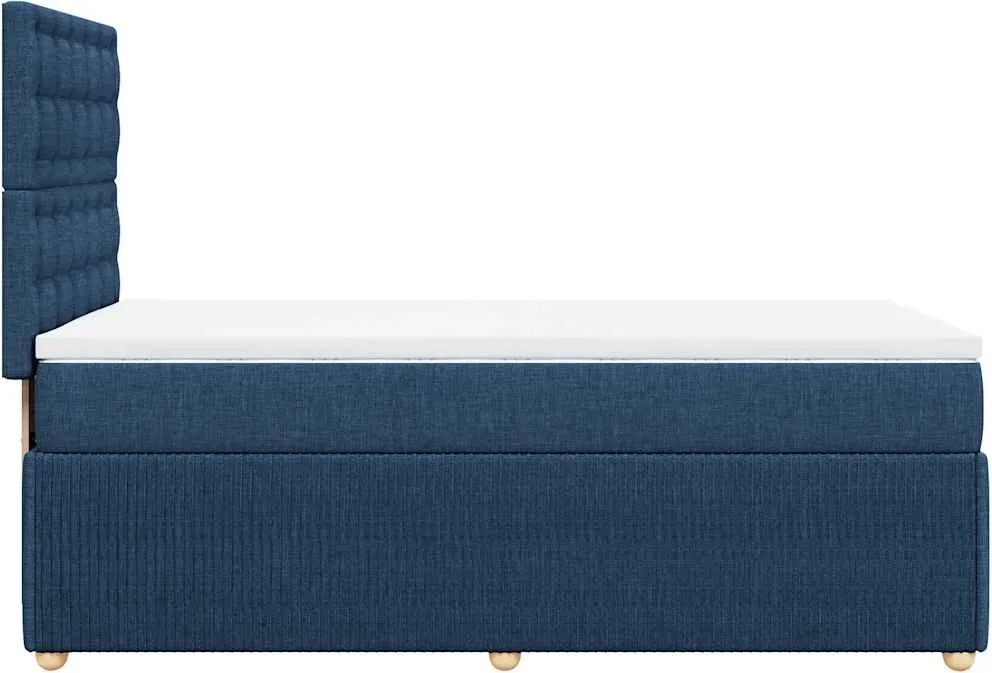 Box spring postel s matrací modrá 80x200 cm textil 3294203