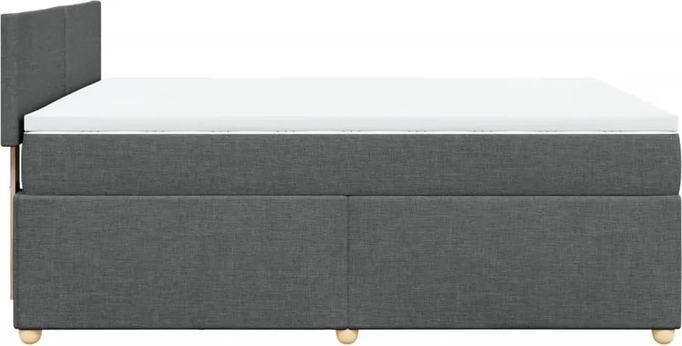 Box spring postel s matrací tmavě šedá 140x200 cm textil 3288997
