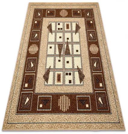 Kusový koberec BCF Morad DZETA Klasický geometrický béžový Rozměr: 80x150 cm