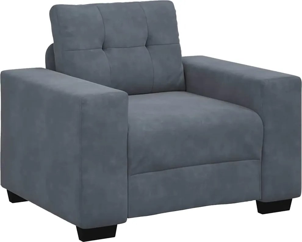 Set pohovek 3 ks Tmavě šedá samet 3324640