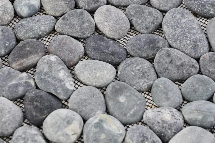 Divero Garth 968 Mozaika říční oblázky - šedá 1 m2 - 30x30x1,5 cm