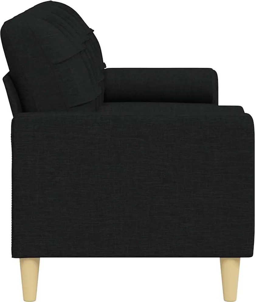 3místná pohovka s polštáři černá 210 cm textil 3278205