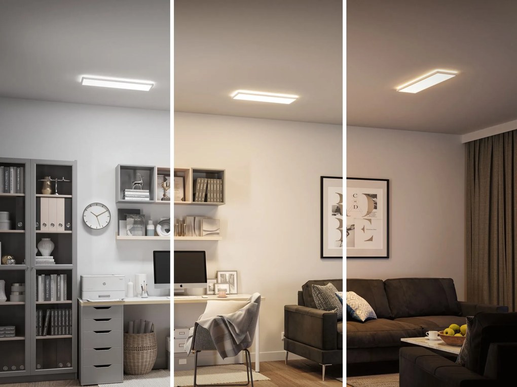 Paulmann 79927 Atria Shine, bílé stropní svítidlo s korónou s funkcí White Switch 22W LED 3000/4000/6500K, 58x20cm