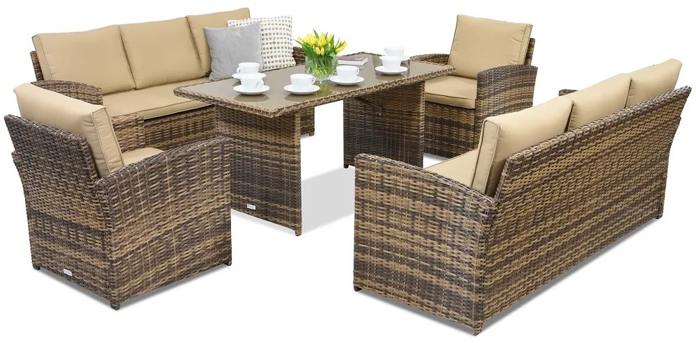 Zahradní nábytek Monaco Apetito 8 Garden Point hnědý