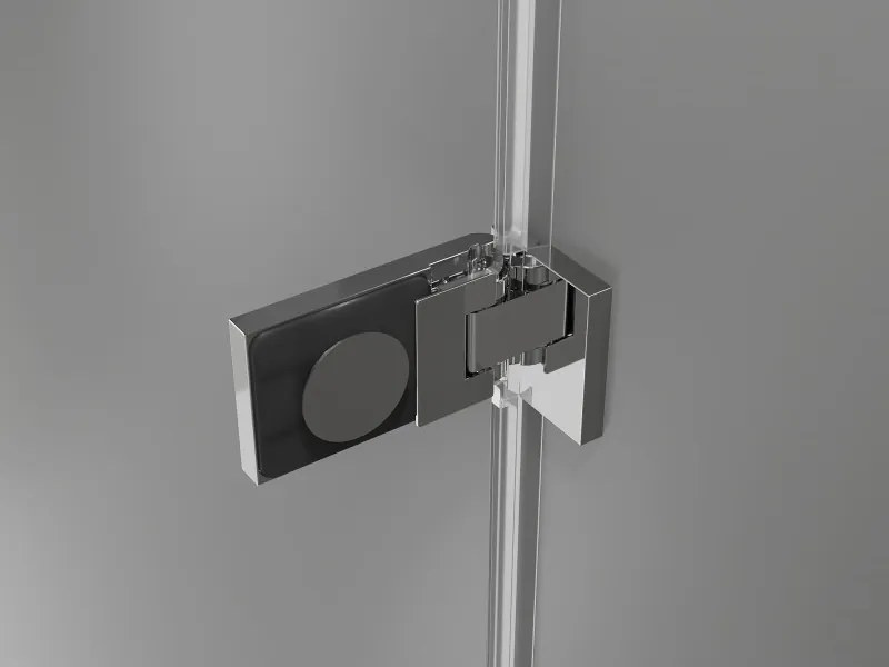 Mexen Lunar-F L, skládací sprchový kout levý 70 x 70 cm, 8mm čiré sklo, chromový profil, 836L-070-070-01-00-L