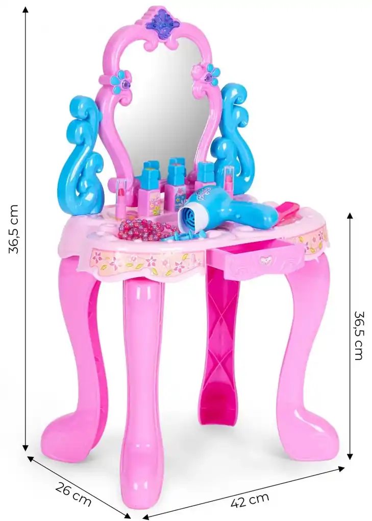 Toaletní stolek pro holky Minki s LED osvětlením | BIANO