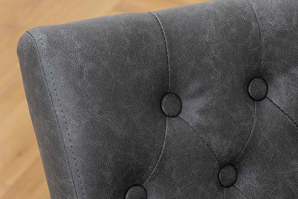 Designová židle Queen II černo-šedá ekokůže