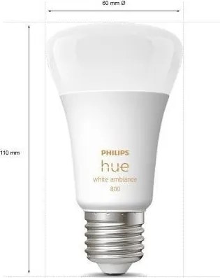 SADA 3x LED Stmívatelná žárovka Philips Hue WHITE A60 E27/6W/230V 2200-6500K