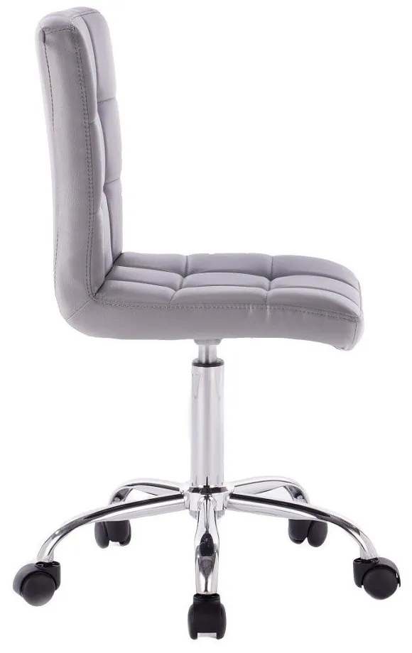 LuxuryForm DESIGN Otočná židle TOLEDO na stříbrné podstavě s kolečky - šedá