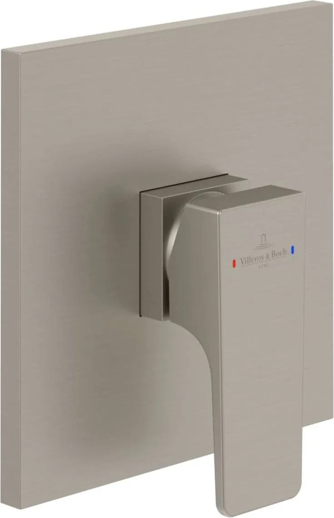 Villeroy & Boch Architectura Square - Sprchová baterie pod omítku, matný kartáčovaný nikl TVS12500200064