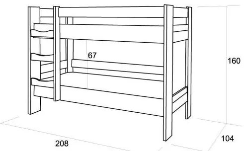 BRADOP Patrová postel C123