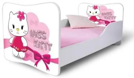 Dětská postel - Miss kitty s mašlí - butterfly - 180 x 80 cm