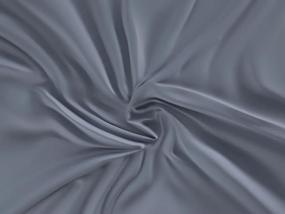 Kvalitex Luxusní Saténové prostěradlo tmavě šedé  Bavlna Satén, 90x200+15 cm
