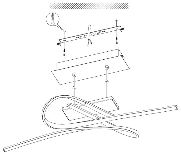 Eglo 97362 - LED Lustr na lanku PALOZZA 2xLED/11W/230V