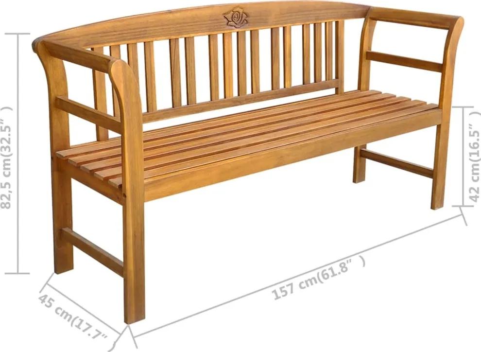 vidaXL Zahradní lavice 157 cm masivní akáciové dřevo [44131]