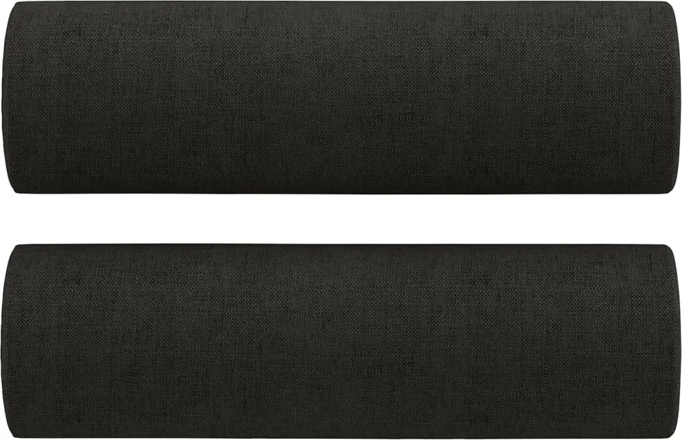 2dílná sedací souprava s polštáři černá textil 3201620