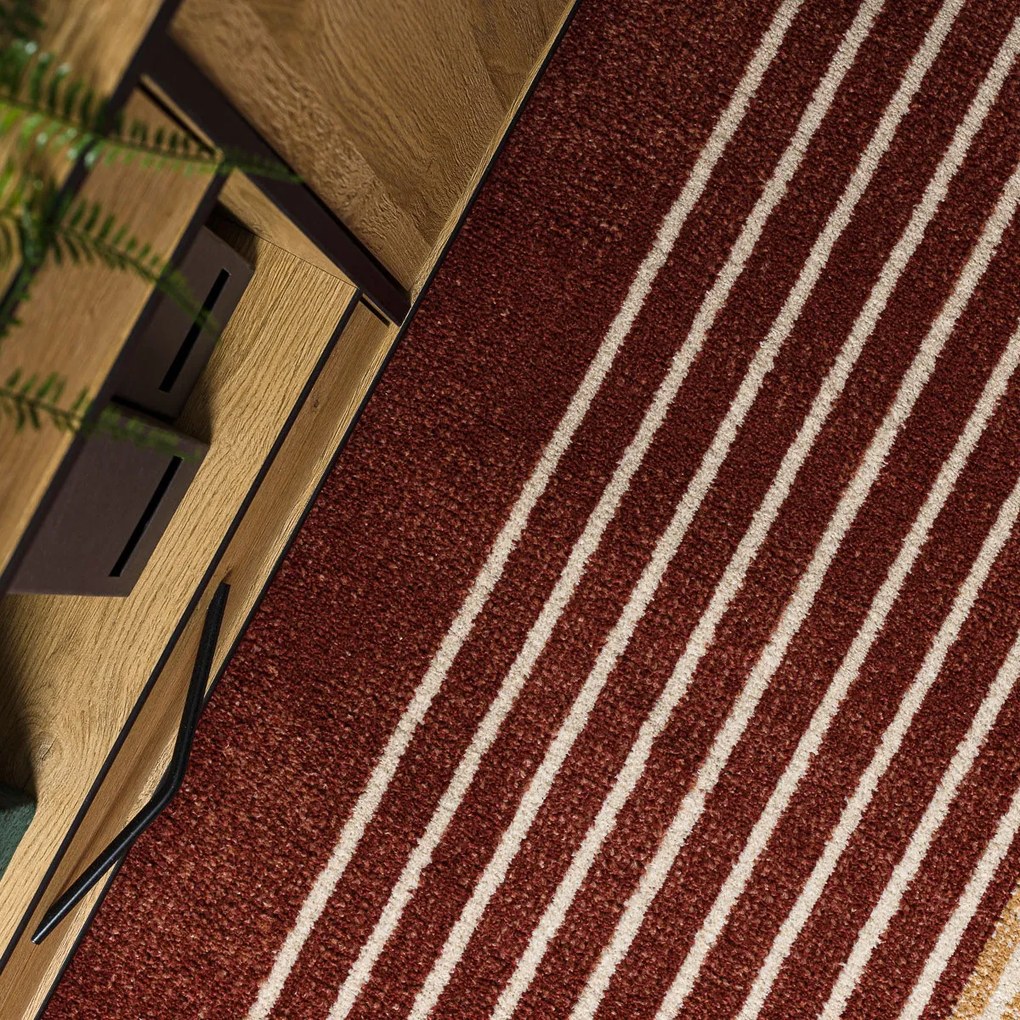 Dywany Łuszczów, Kusový koberec Fusion 0810 beige/terra, 200x290, vícebarevná, kancelář