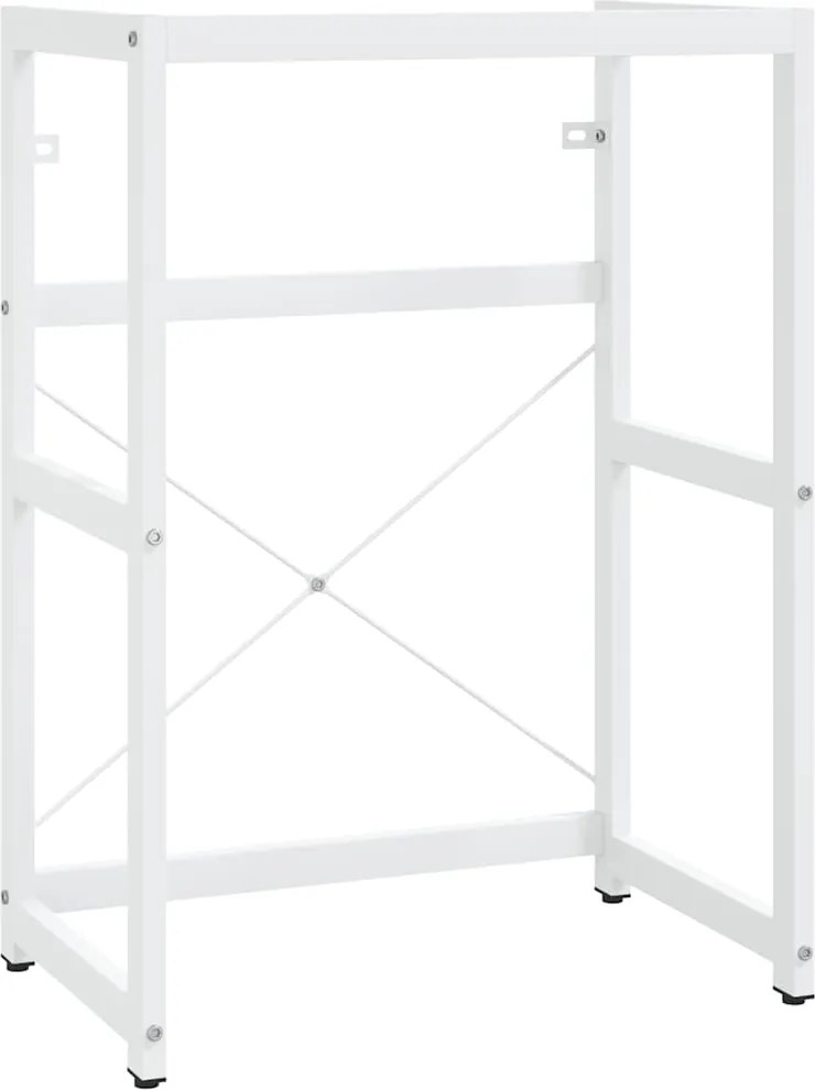 Koupelnový regál pod umyvadlo bílý 59 x 38 x 83 cm železo 338497