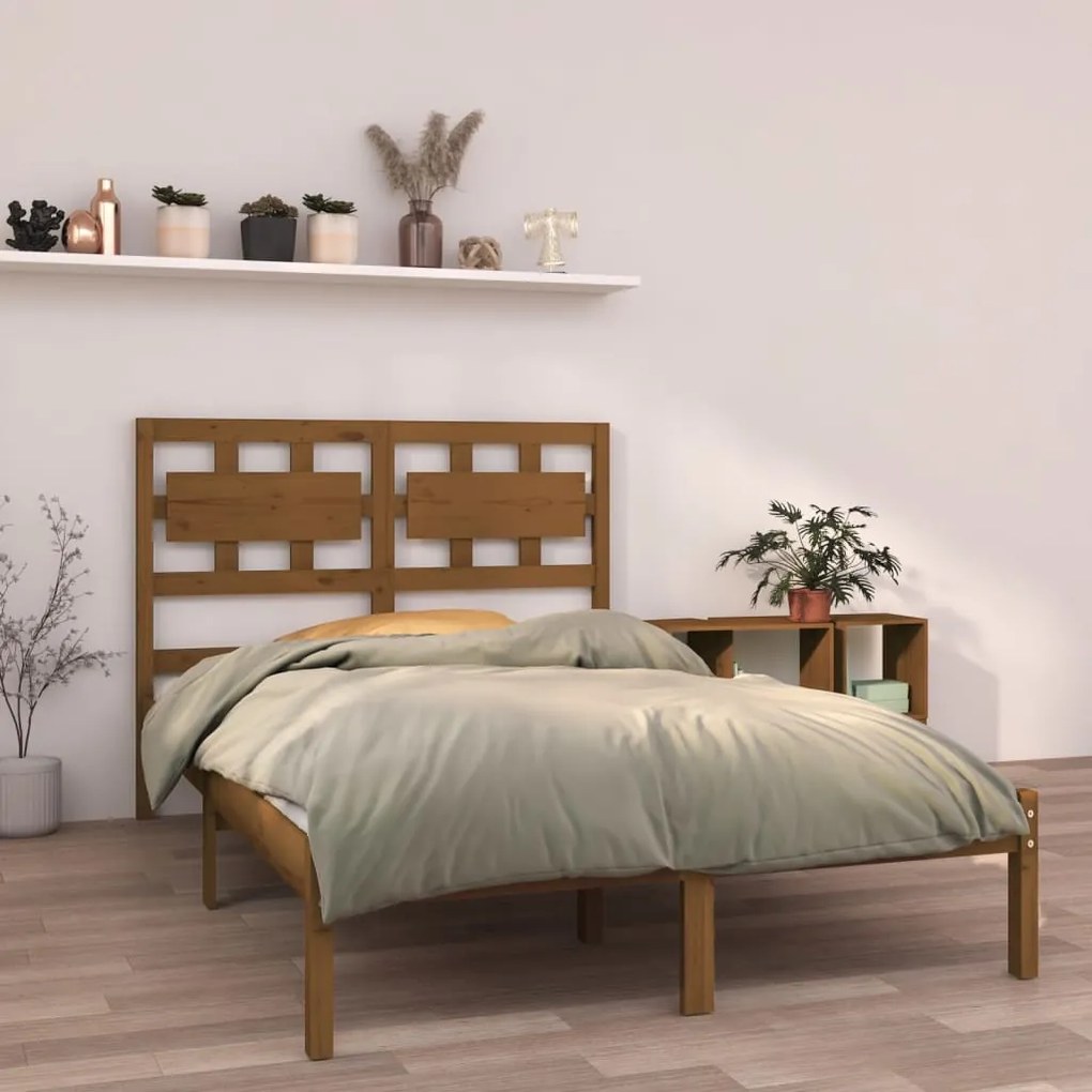 Rám postele bílý masivní dřevo 90 x 200 cm