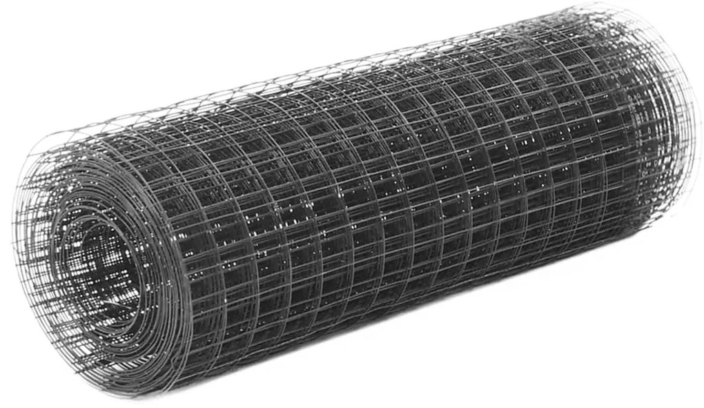 Pletivo ke kurníku ocel PVC vrstva 10 x 0,5 m šedé 143645