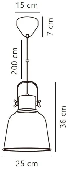 Nordlux - Lustr na lanku ADRIAN 1xE27/40W/230V pr. 25 cm antracit