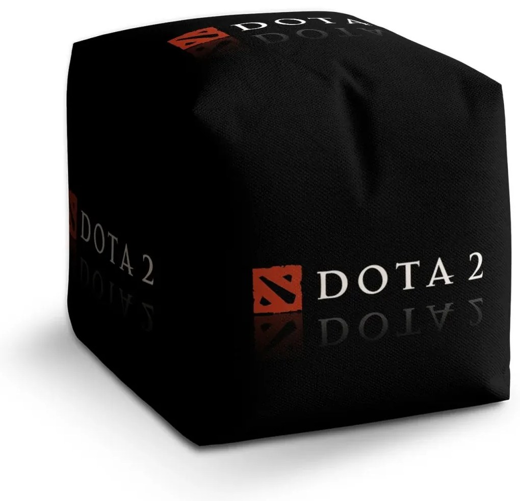 Sablio Taburet Cube DOTA 2 Černá: 40x40x40 cm