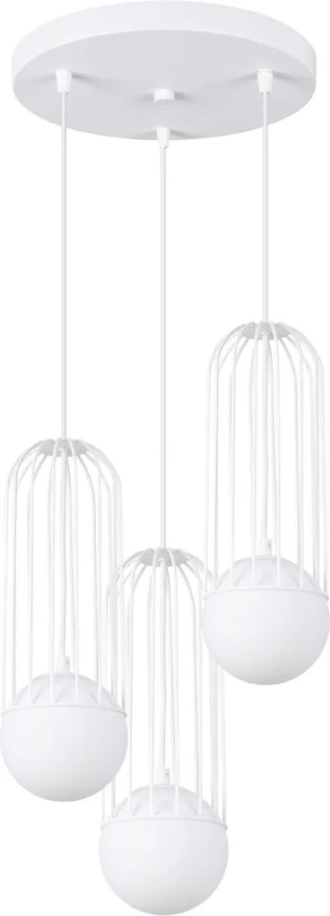 Sollux Lighting Závěsné svítidlo BRINA 3P bílé