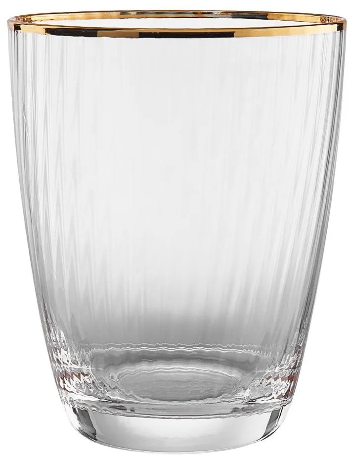 GOLDEN TWENTIES Sklenice na vodu se zlatým okrajem 300 ml