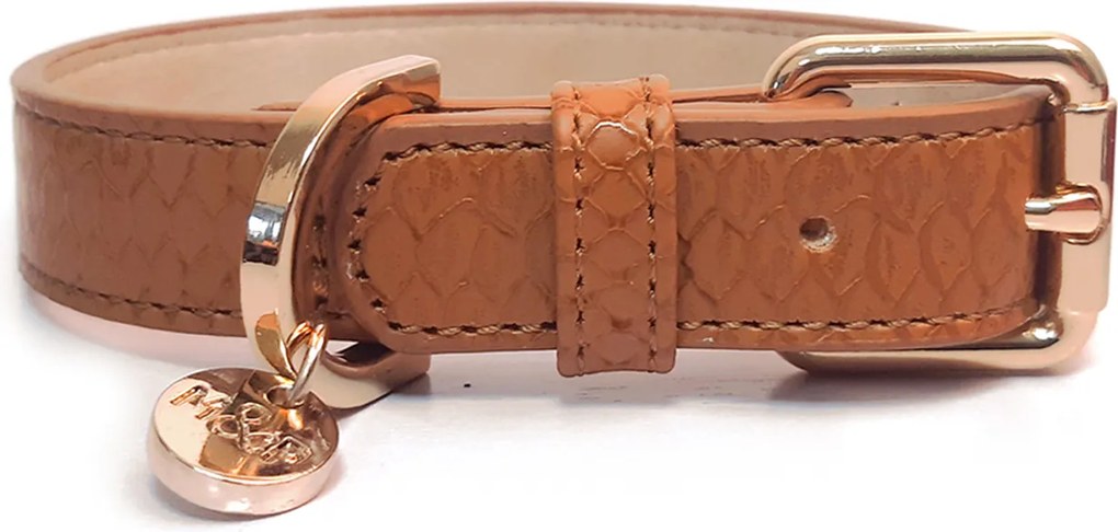 MILK&PEPPER Milkandpepper obojek pro psy Safira Camel Velikost: 30x1,5 cm