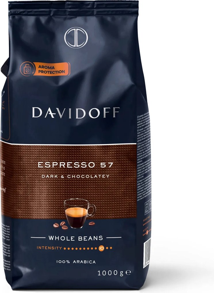 Tchibo - Davidoff Café Espresso 57 - 8 x 1 kg zrnkové kávy - Intenzita: 10/12