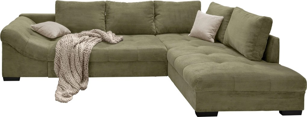 XXXLutz ROHOVÁ SEDAČKA, textil, olivově zelená P & B - Sedací soupravy - 002310006751