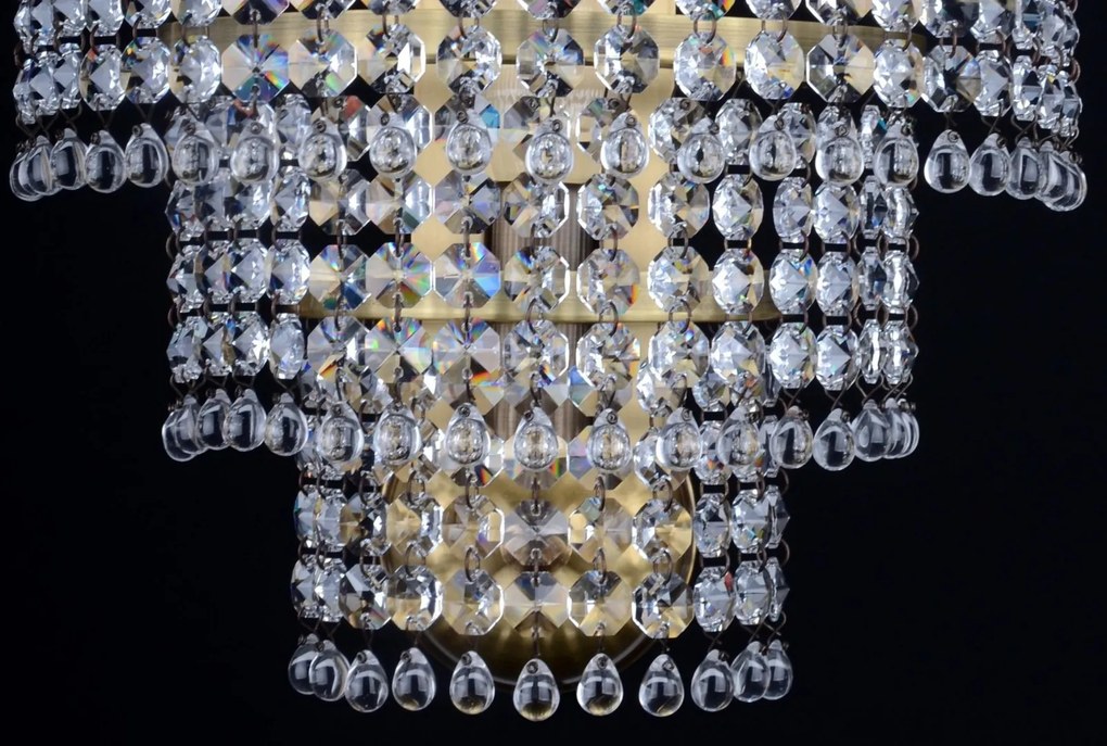 1 Bulb basket Strass crystal wall light ANTIK  (surface-mount)