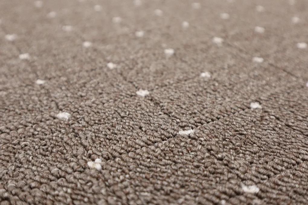 Condor Carpets Kusový koberec Udinese hnědý kruh - 400x400 (průměr) kruh cm