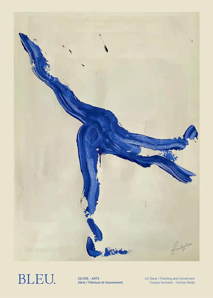 THE POSTER CLUB Autorský plakát Bleu by Lucrecia Rey Caro 50x70 cm, modrá barva, papír
