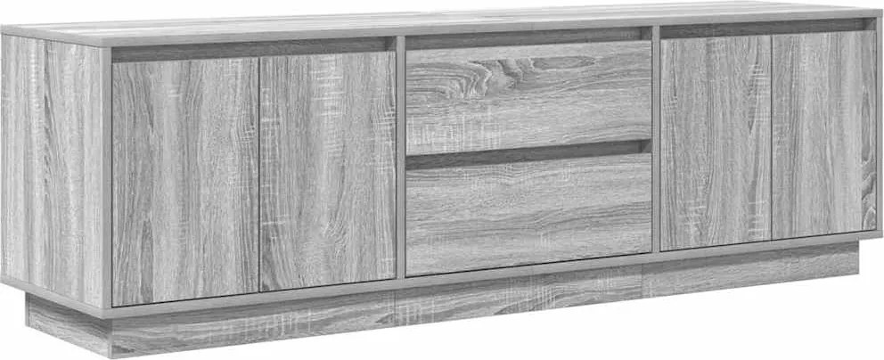 TV skříňka s LED světly šedá Sonoma 160,5x41x50 cm 3328431