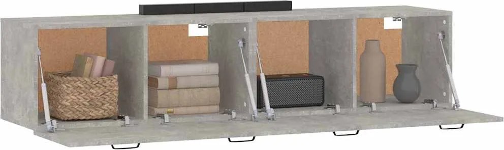 Nástěnné skříňky 2 ks betonově šedé 60x36,5x35 cm kompozit 3115639
